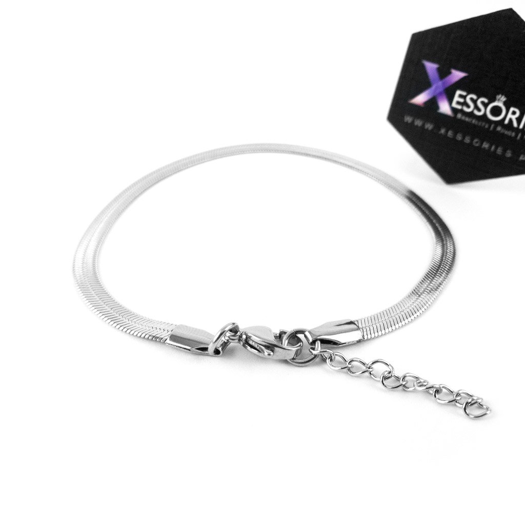 Snake Chain Bracelet - Steel - 4mm - 20cm - Xessories